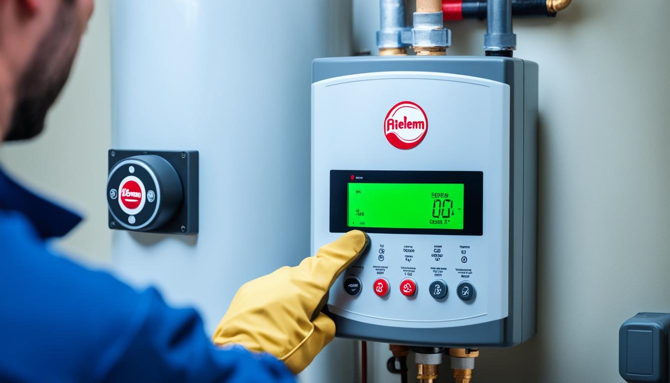 how to fix rheem electric water heater e5 code?